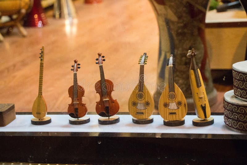 Set of Models of Wooden Musical Instruments Stock Image - Image of ...