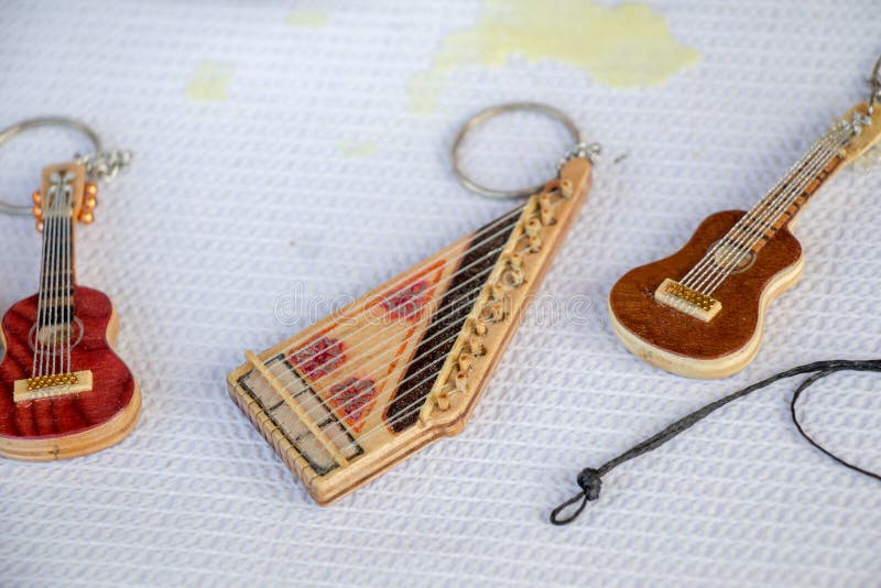 Set of Models of Wooden Musical Instruments Stock Photo - Image of ...