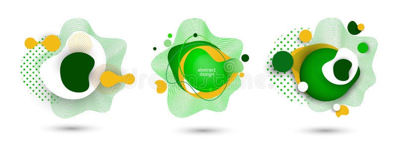 Set Moden Vector Abstraction. Smooth Graphic Element Stock Vector ...