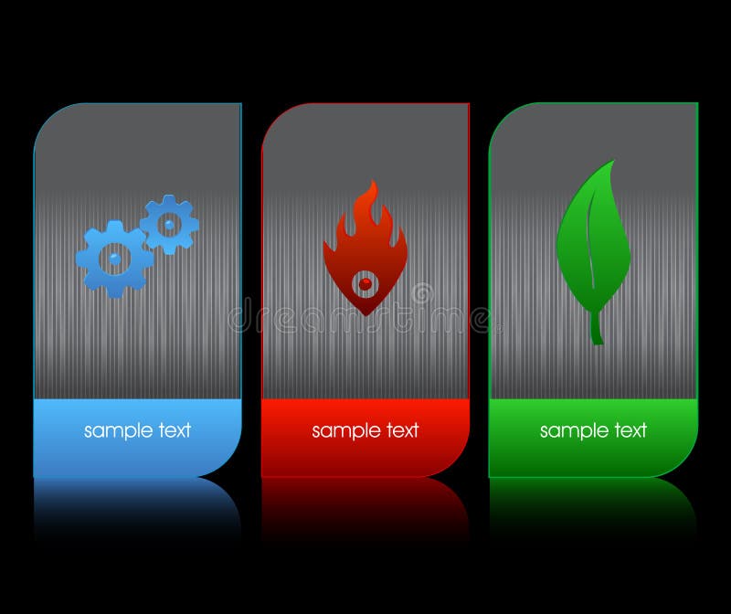 Set of Modern 3D Metal Calling Cards Stock Vector - Illustration of ...