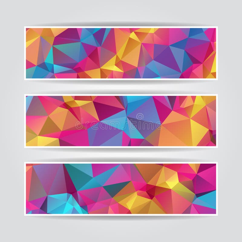 Abstract Colorful Polygon Banner Design Template Stock Vector ...
