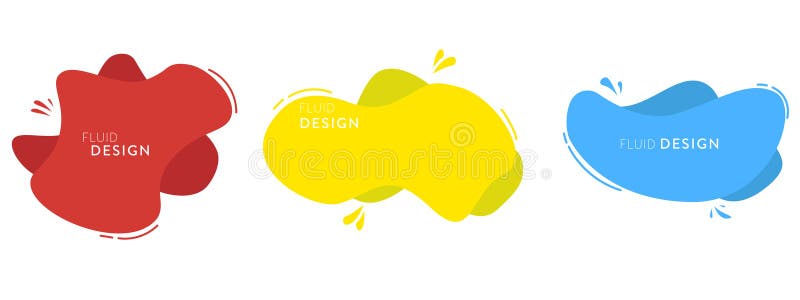 Set of Modern Abstract Graphic Elements. Fluid Shapes. Templates for ...