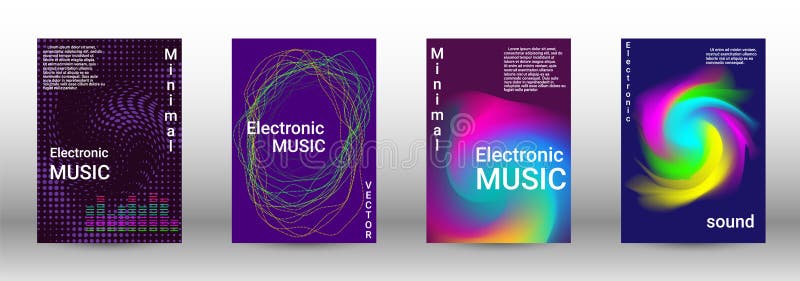 Set of Modern Abstract Musical Backgrounds. Stock Vector - Illustration ...