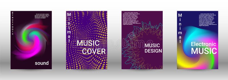 Set of Modern Abstract Musical Backgrounds. Stock Vector - Illustration ...