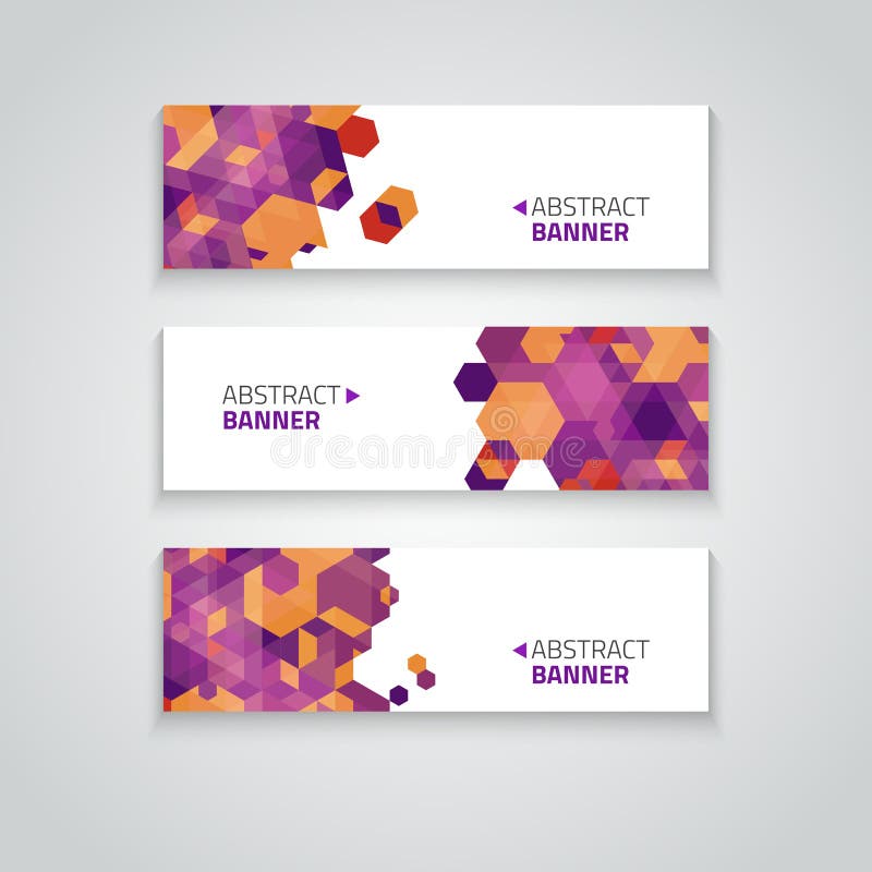 Set of Modern Abstract Triangular Banners. Vector Illustration. Stock ...