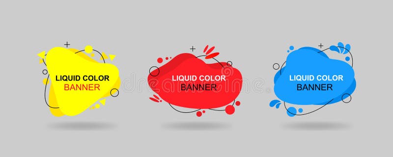 Set of Modern Abstract Vector Banners. Liquid Color Banners. Vector EPS ...