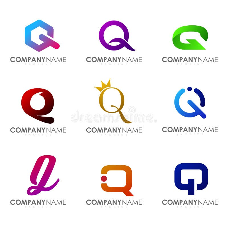 Set of Modern Alphabet Logo Design Letter N Stock Vector - Illustration ...