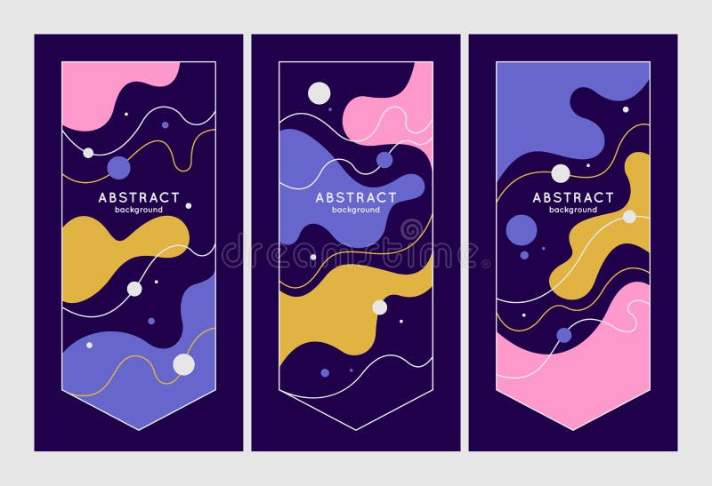 A Set of Modern Backgrounds with Abstract Elements and Dynamic Shapes ...
