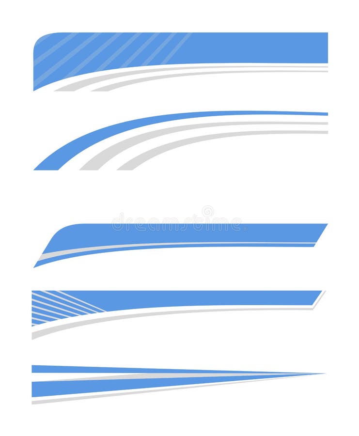 Set of Modern Banner Elements Stock Vector - Illustration of note ...