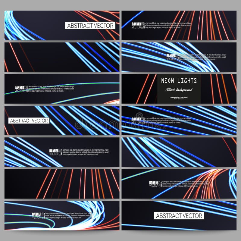 Abstract Swoosh Line Header Web Footer Set Stock Vector - Illustration ...
