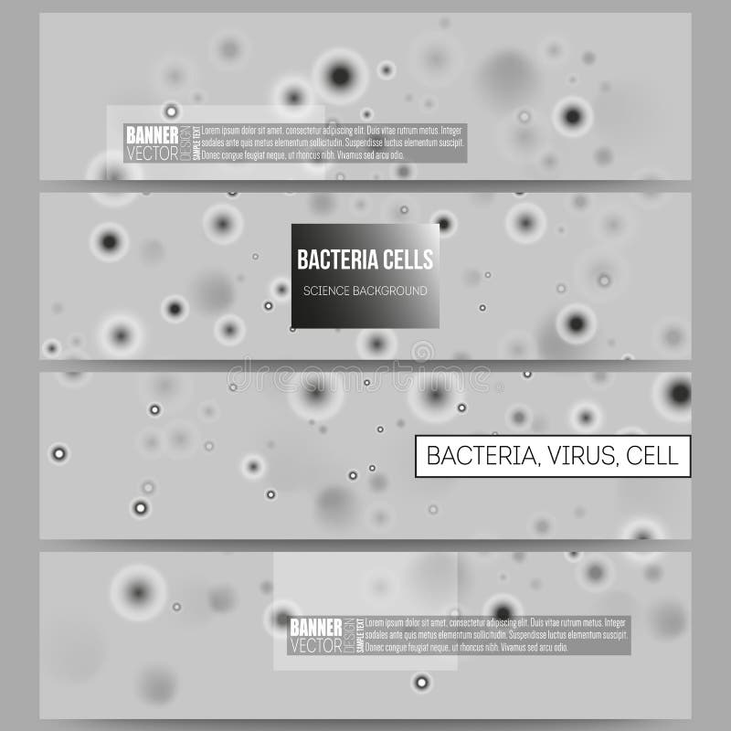Set of Modern Banners. Molecular Research, Cells Stock Vector ...