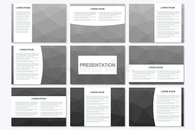 Set of Modern Business Presentation Templates in A4 Size. Abstract ...