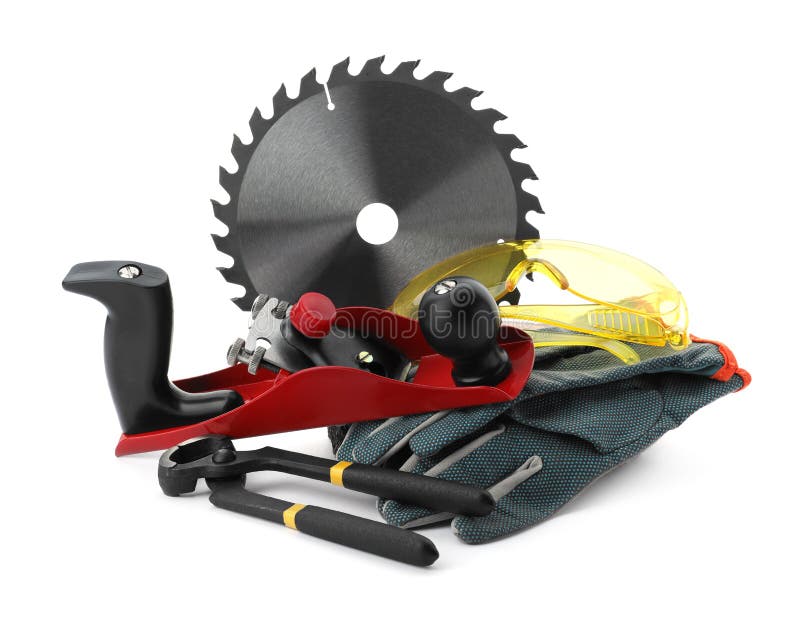 Set of Modern Carpenter`s Tools Isolated Stock Image - Image of plane ...