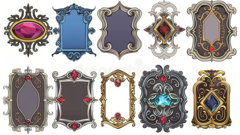 The Frames of Medieval Style Stock Vector - Illustration of decoration ...