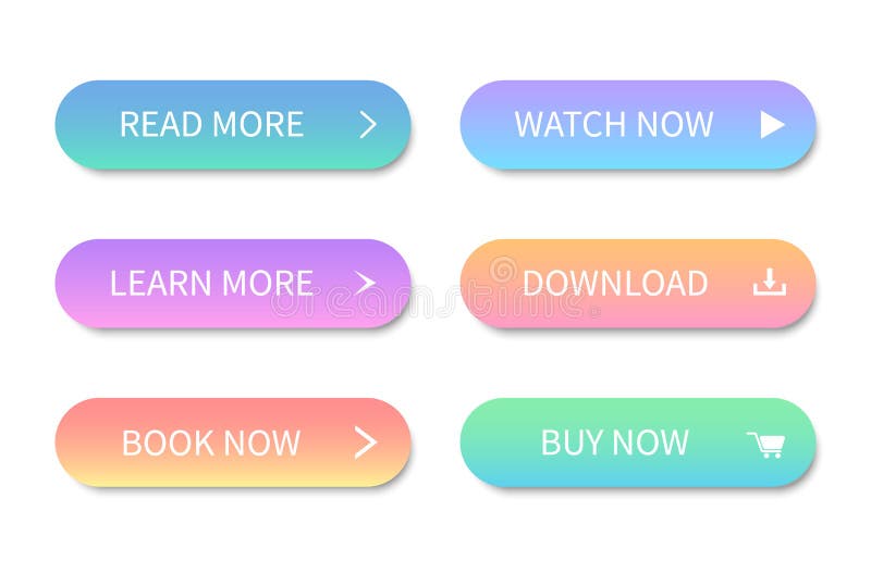 Set of Modern Colorful Buttons. Buttons for Web Site and Ui Stock ...