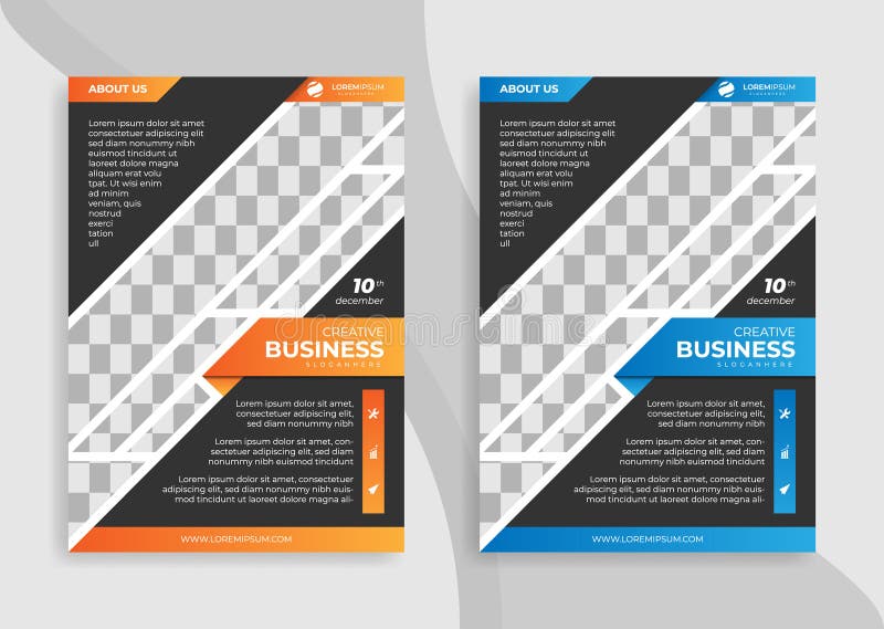 Set of Modern Corporate Flyer Template with Gradient Color Stock ...