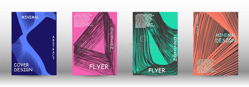 A set of modern covers. stock vector. Illustration of identity - 134054082