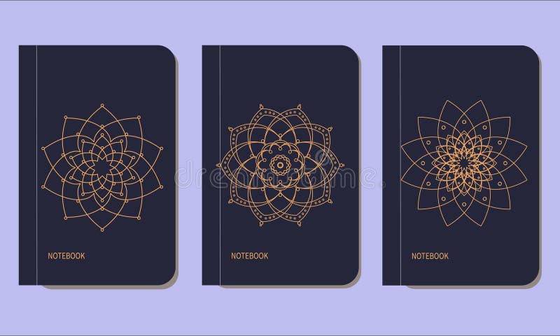 A Set of Modern Covers and Title Pages. Versatile Design for Notepads ...