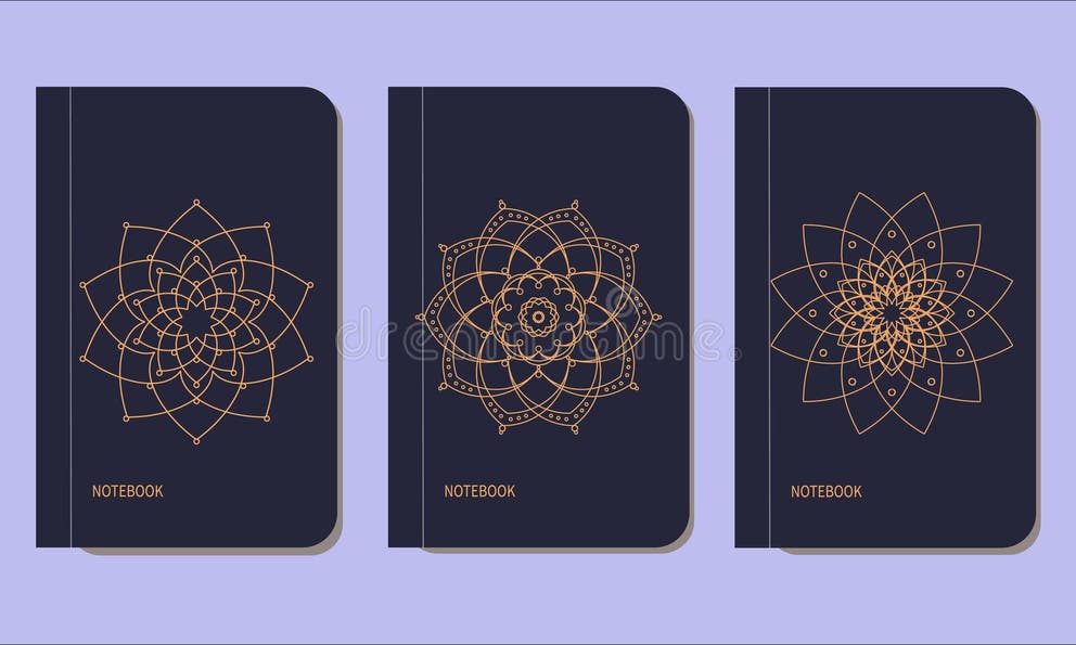 A Set of Modern Covers and Title Pages. Versatile Design for Notepads ...