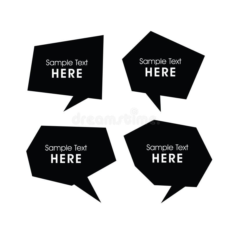 Set of modern dialogue box stock vector. Illustration of word - 73247942