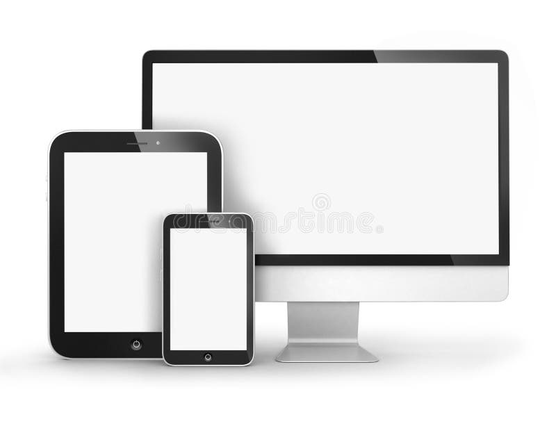 Modern Tehnology Devices Set Stock Illustration - Illustration of ...