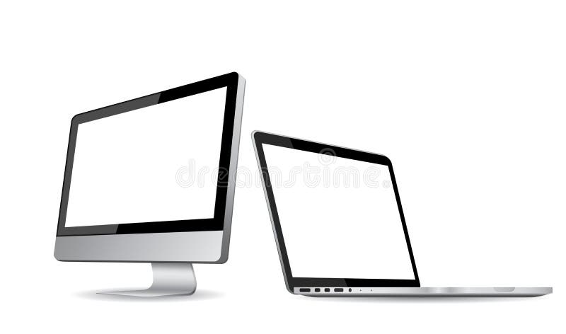 Set of Modern Digital Devices Stock Vector - Illustration of empty ...