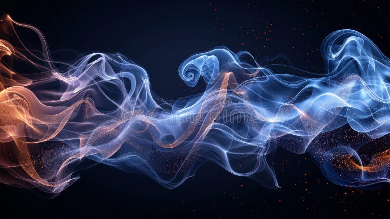 Set of Modern Elements of an Air Flow on a Transparent Background ...