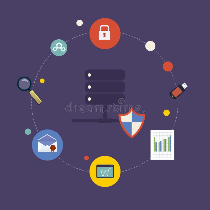 Set of Modern Flat Design Icons on the Topic of Stock Vector ...