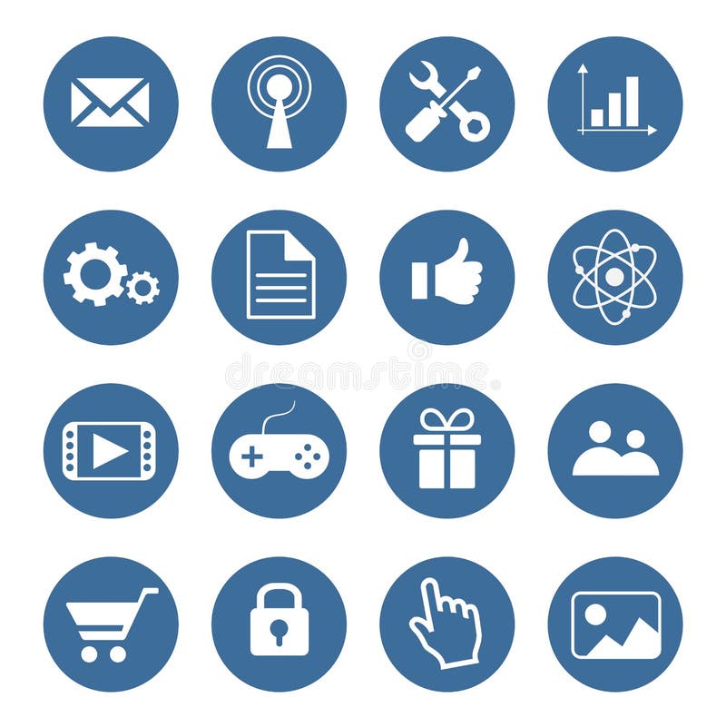 Set of modern flat icons stock vector. Illustration of communication ...