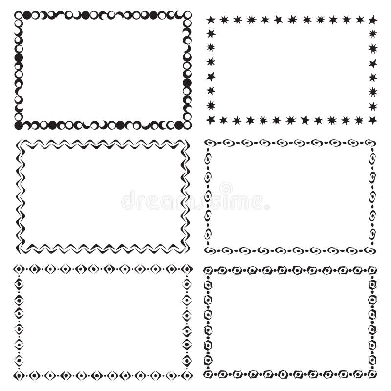 Set of Modern Frames stock vector. Illustration of artwork - 76601716