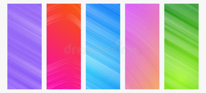 Set of Modern Gradient Backgrounds with Wave Line Stock Vector ...