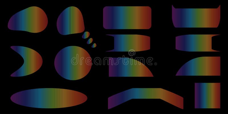 A Set of Modern Graphic Elements. Smooth Dynamic Multi-colored Banner ...