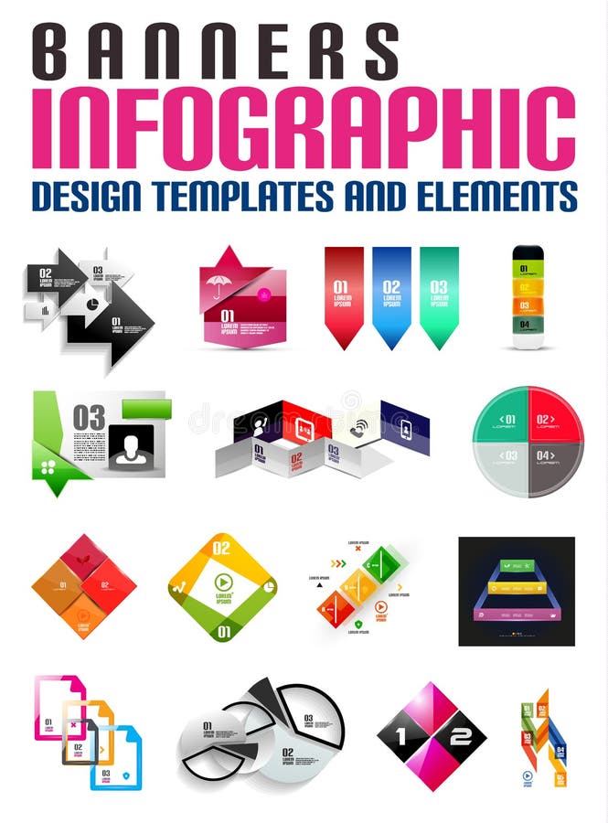 Set of Modern Infographic Banners Design Templates Stock Vector ...