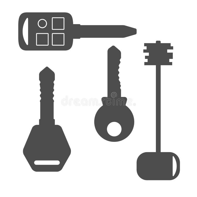 A set of modern keys stock illustration. Illustration of design - 236030842
