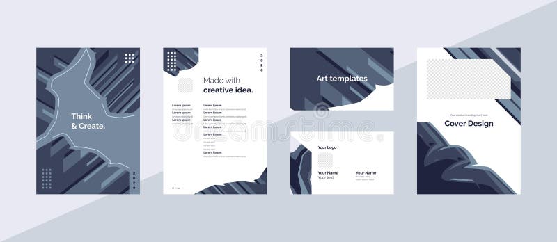 Set of Modern Layout Template Stock Vector - Illustration of media ...