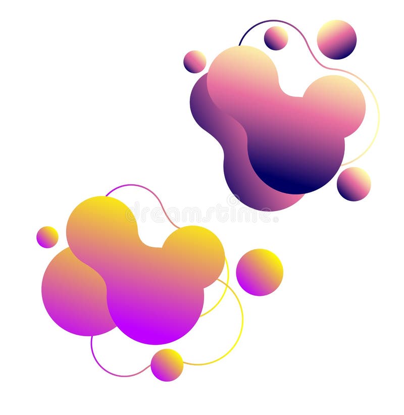 Set of Modern Liquid Abstract Element Graphic Design Stock Vector ...