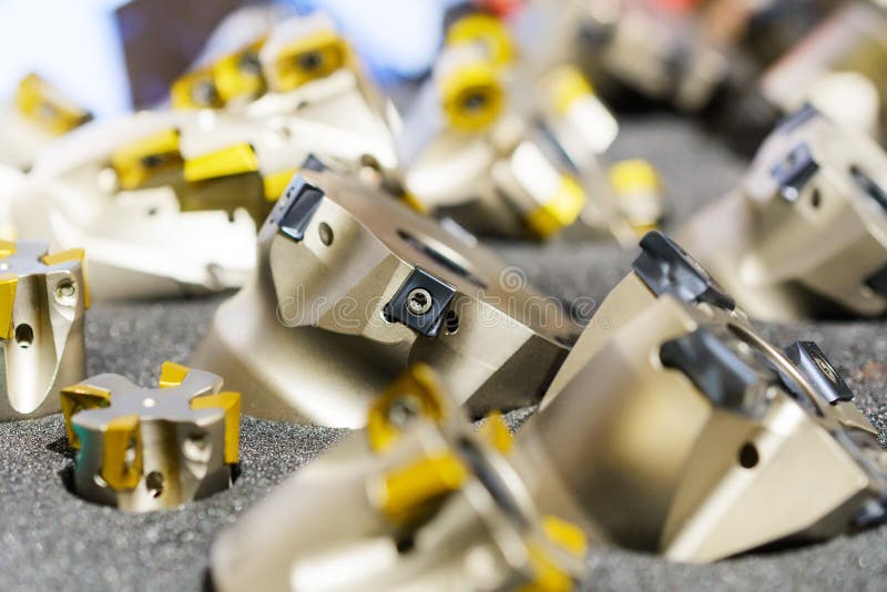 Set of Modern Milling Cutters for Metal Stock Photo - Image of steel ...