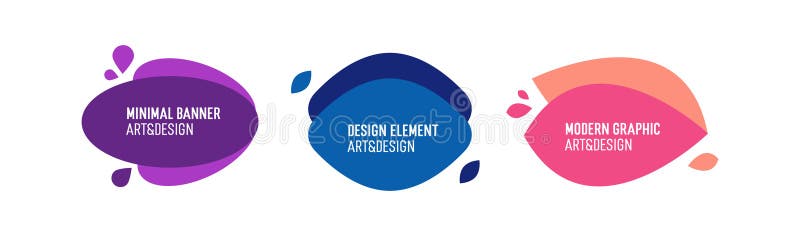 Set of Modern Organic Shapes. Fluid Vector Trendy Elements Stock Vector ...