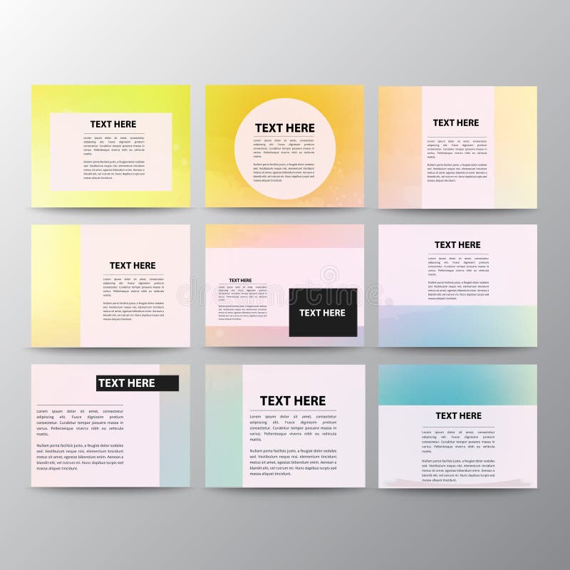 Set of Modern Presentation Template Flyer Stock Illustration ...