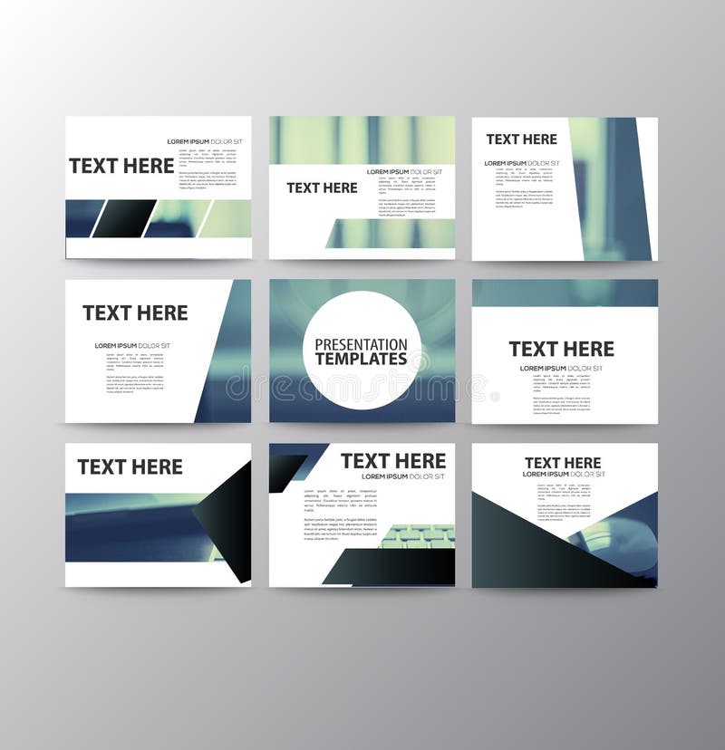 Set of Modern Presentation Template Flyer Stock Illustration ...