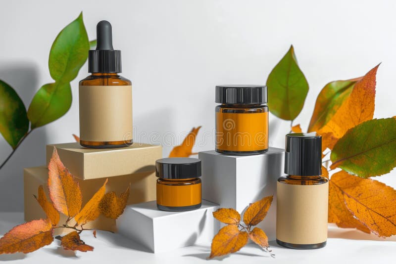 A Set of Modern Product Packaging without Labels on a White Background ...