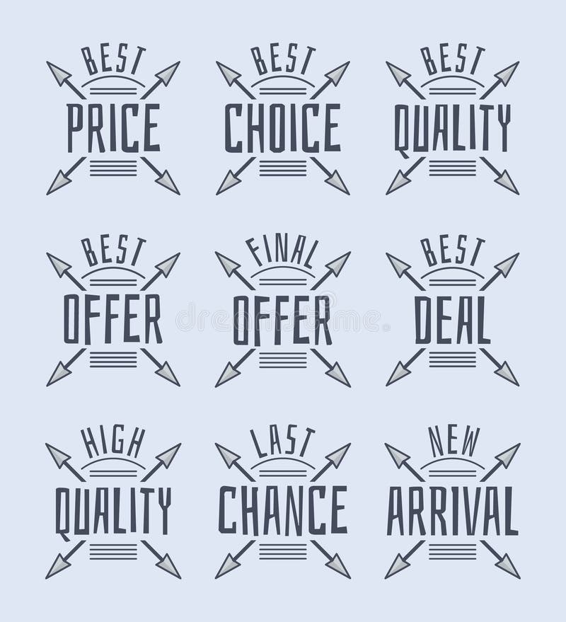 Set of Modern Promo Elements Stock Vector - Illustration of badge ...