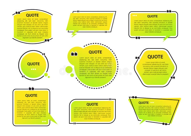 Set of Modern Quote Banners with Gradient Background Stock Vector ...