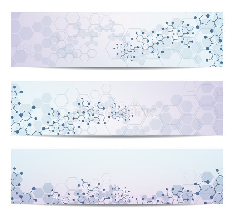 Set of Modern Scientific Banners. Stock Vector - Illustration of ...