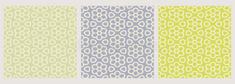 Set of 3 Modern Seamless Fabric Pattern, Abstract Print on Carpet ...