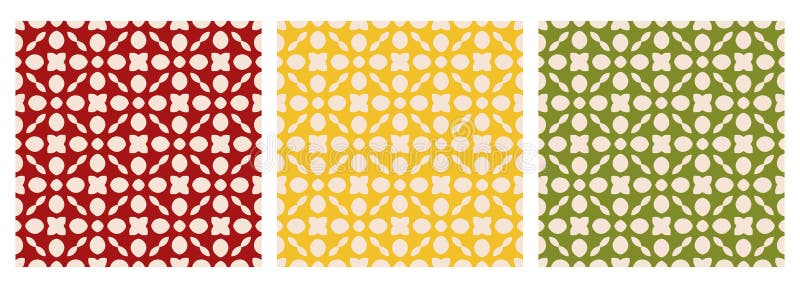 Set of 3 Modern Seamless Fabric Pattern, Abstract Print on Carpet ...