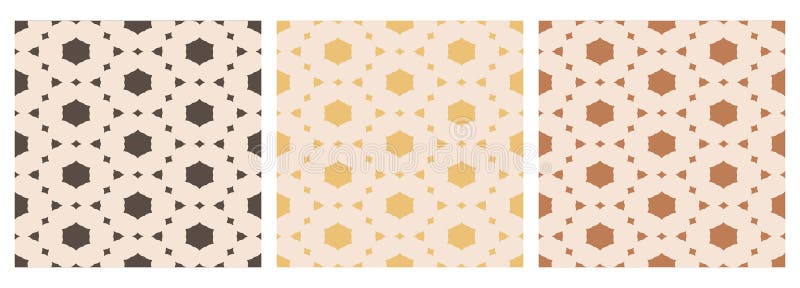 Set of 3 Modern Seamless Fabric Pattern, Abstract Print on Carpet ...