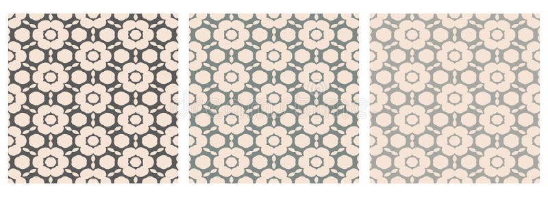 Set of 3 Modern Seamless Fabric Pattern, Abstract Print on Carpet ...
