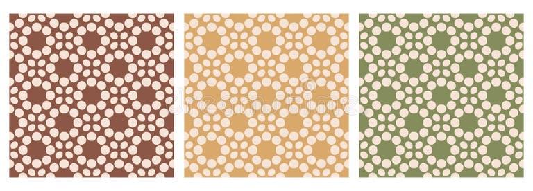 Set of 3 Modern Seamless Fabric Pattern, Abstract Print on Carpet ...