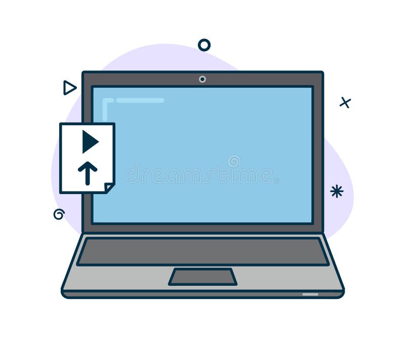 Set of Modern Style Laptop Icons Stock Vector - Illustration of black ...